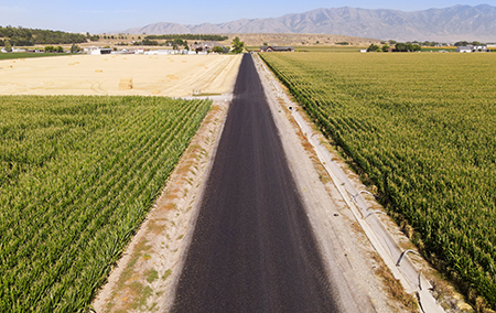 Paved Roads Treated With Perma-Zyme Soil Stabilization